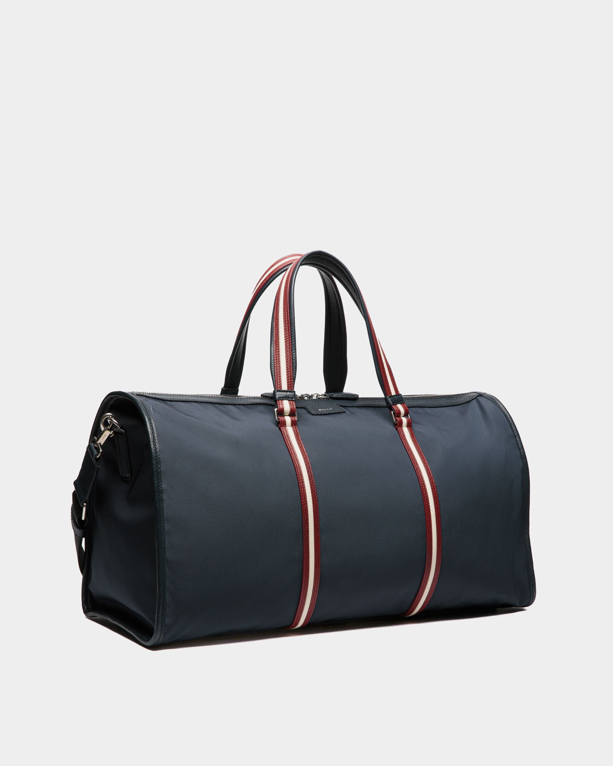 Men's Code Travel Bag In Blue Nylon | Bally